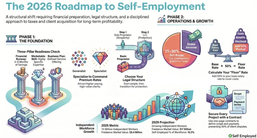 How to become self-employed: a complete 2026 guide