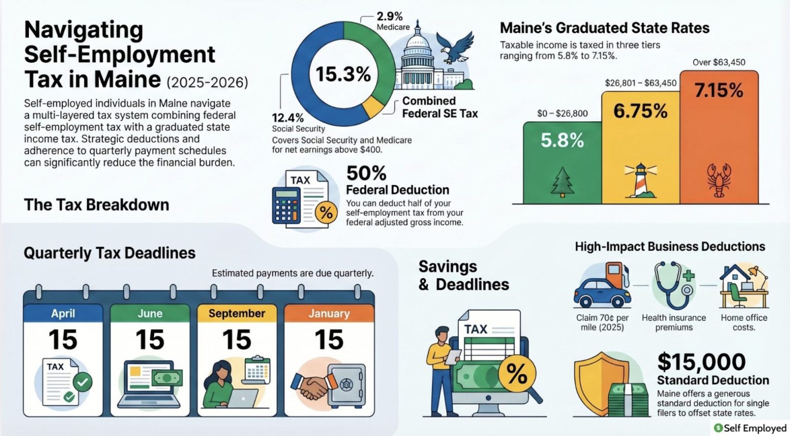 Self Employment Tax for Maine: Guide & Calculator - Self Employed