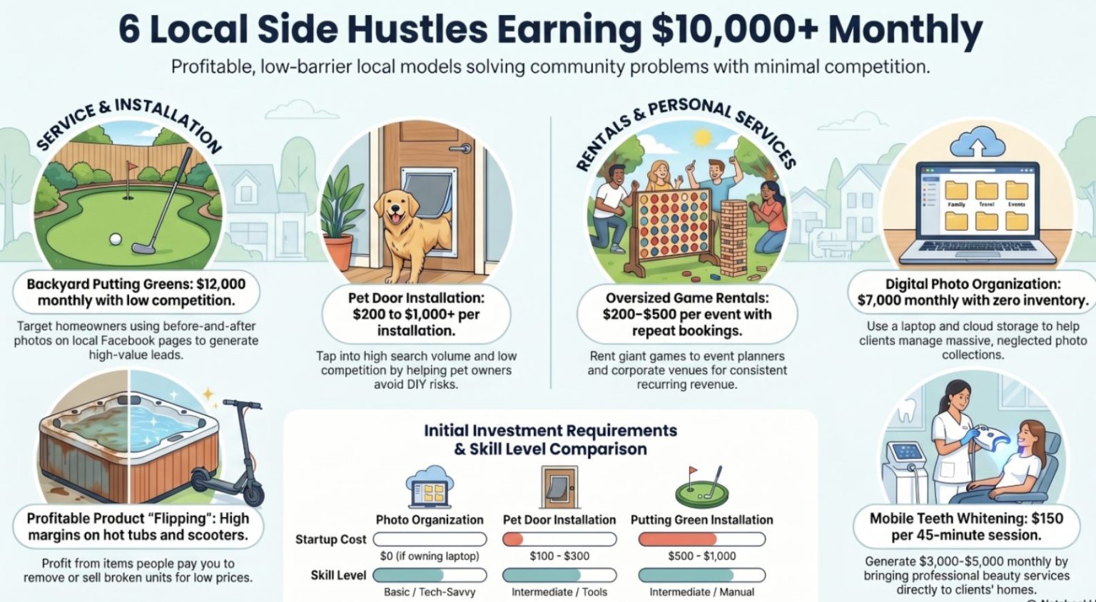 Side hustles near me: 7 local businesses that earn $10K+ monthly